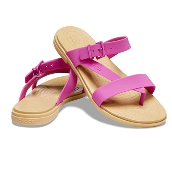 CROCS | Shoes | Crocs Iconic Comfort Tulum Toe Post Sandals In Fuchsia ...